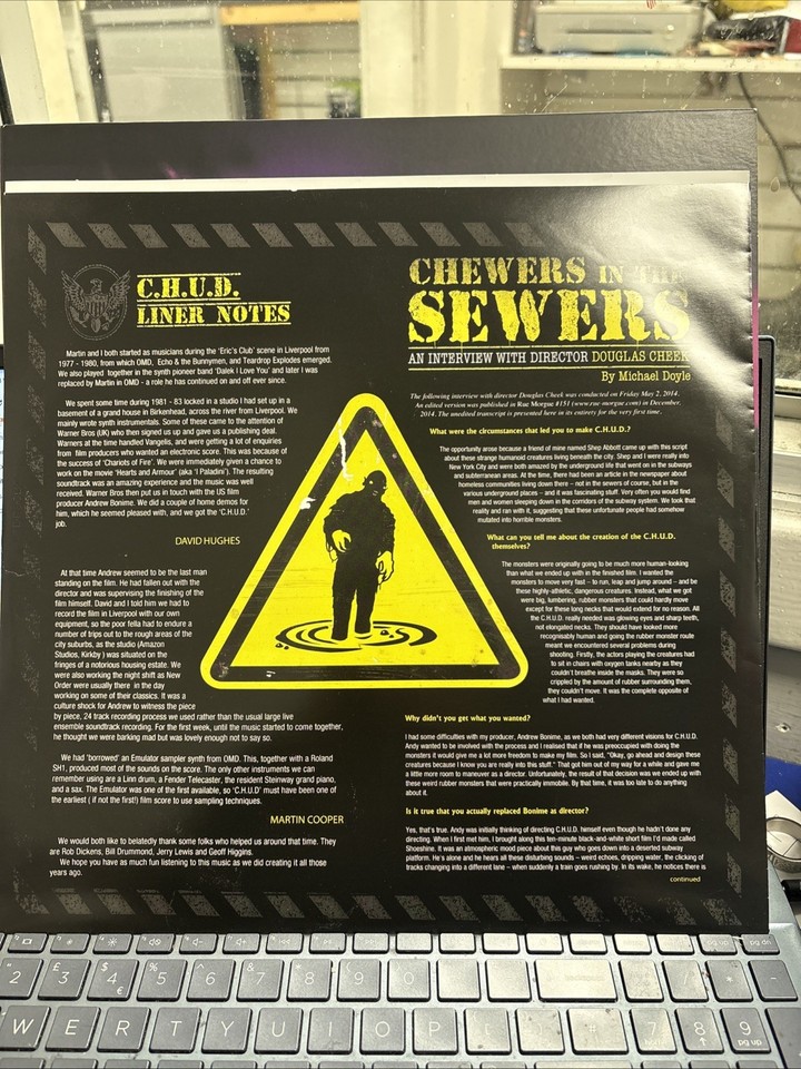 C.H.U.D. * MARTIN COOPER & DAVID A. HUGHES * US LIMITED COLOUR VINYL ...