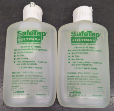 2 SafeTap Ultima Cutting Fluid Bottles 4 Fl Oz (8 Oz Total) 71952 ALL ...