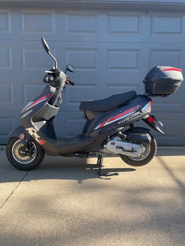 Moped scooter 50cc used, red and black, newer condition | eBay