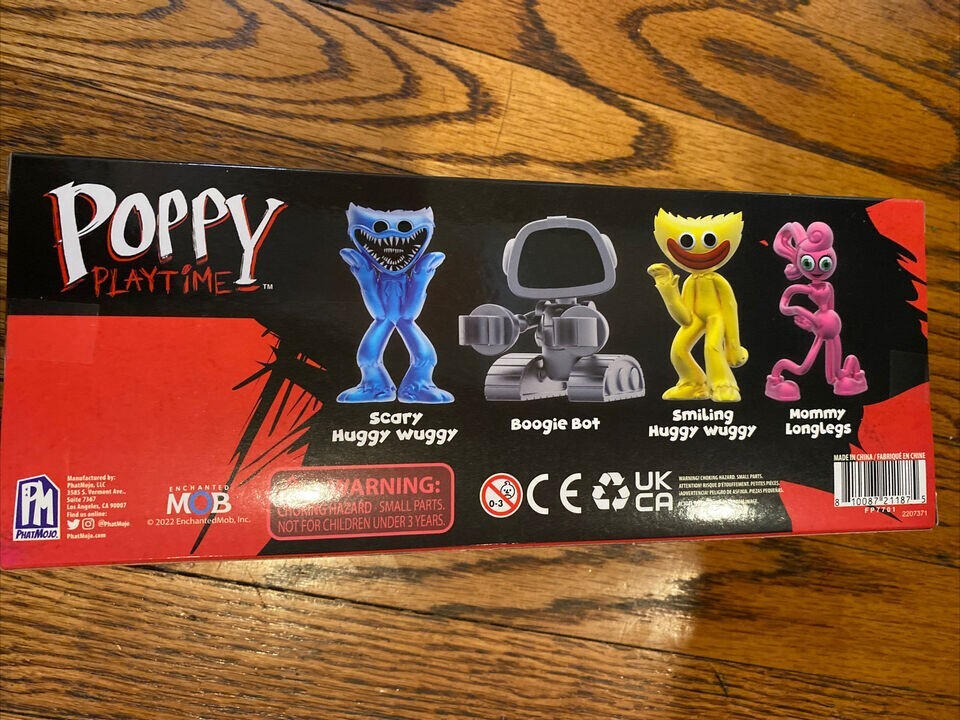Poppy Playtime Official Collectable Figure 4-Pack Brand New Huggy Wuggy ...