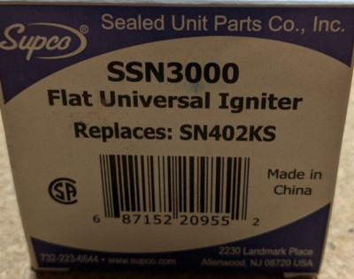 Supco SSN3000 UNIVERSAL FLAT IGNITER KIT W/BRACKETS | eBay