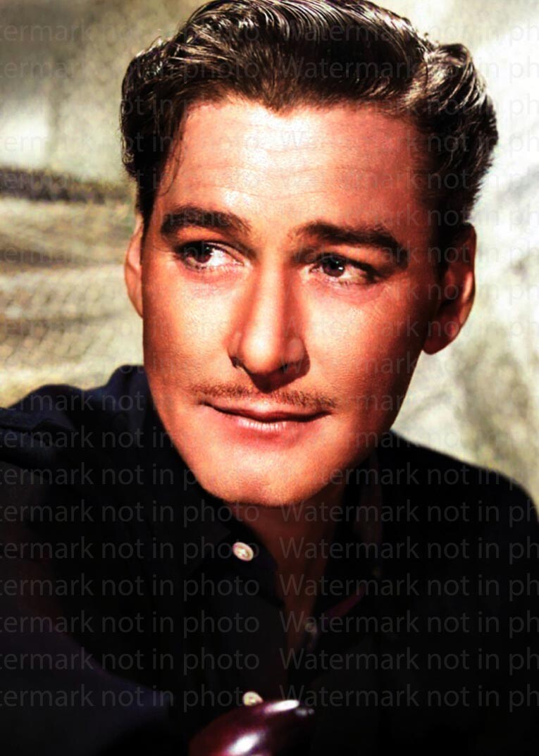 Errol Flynn RARE COLOR Photo 335 | eBay