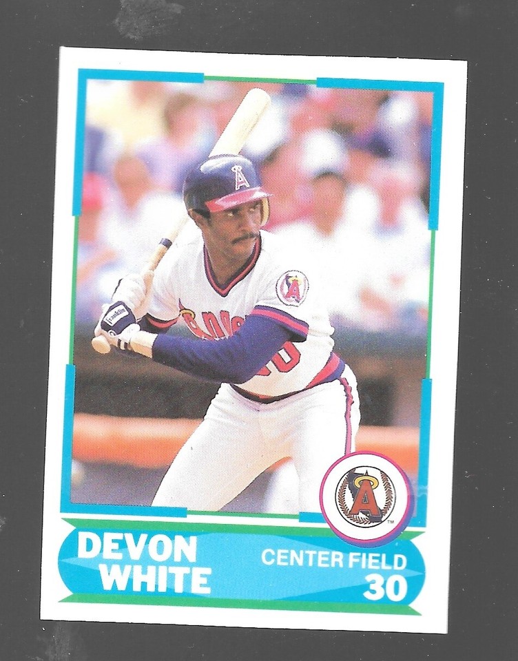 1988 Score Devon White 12 Young Superstar Anaheim Angels Baseball Card ...