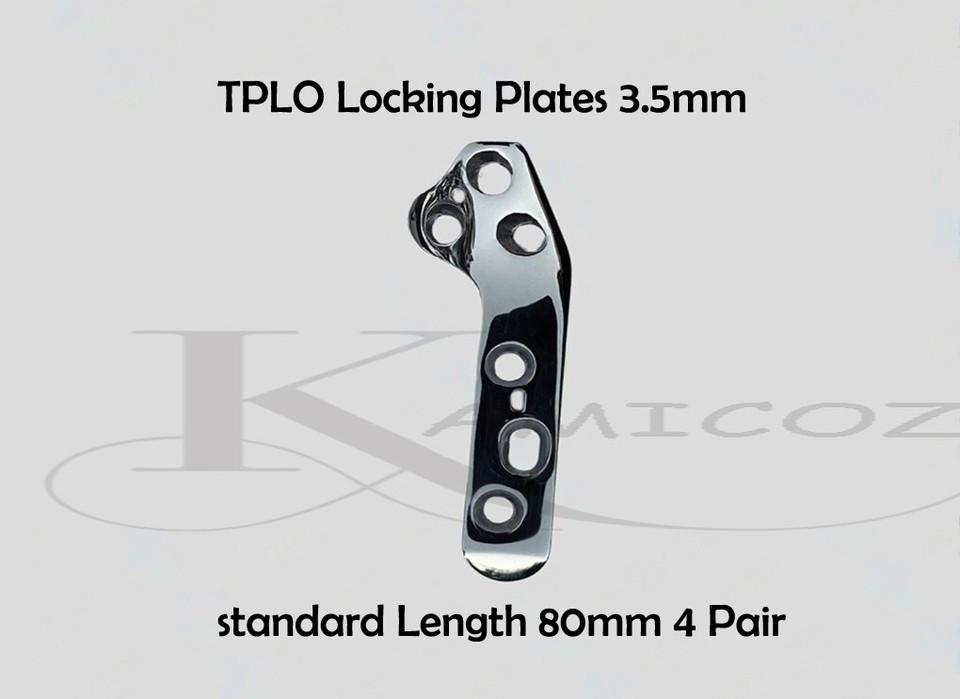 8Pcs Veterinary Orthopedic TPLO Locking Plates 3.5mm standard Length 4 ...