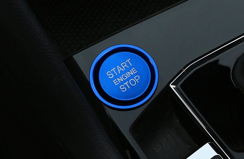 For Volkswagen Tiguan 2017-2021 Blue Aluminum One-Button Start Switch ...