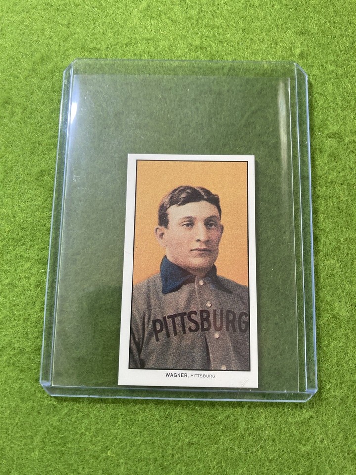 Honus Wagner T-206 REPRINT ROOKIE BASEBALL CARD JERSEY #33 PIRATES 1995 ...