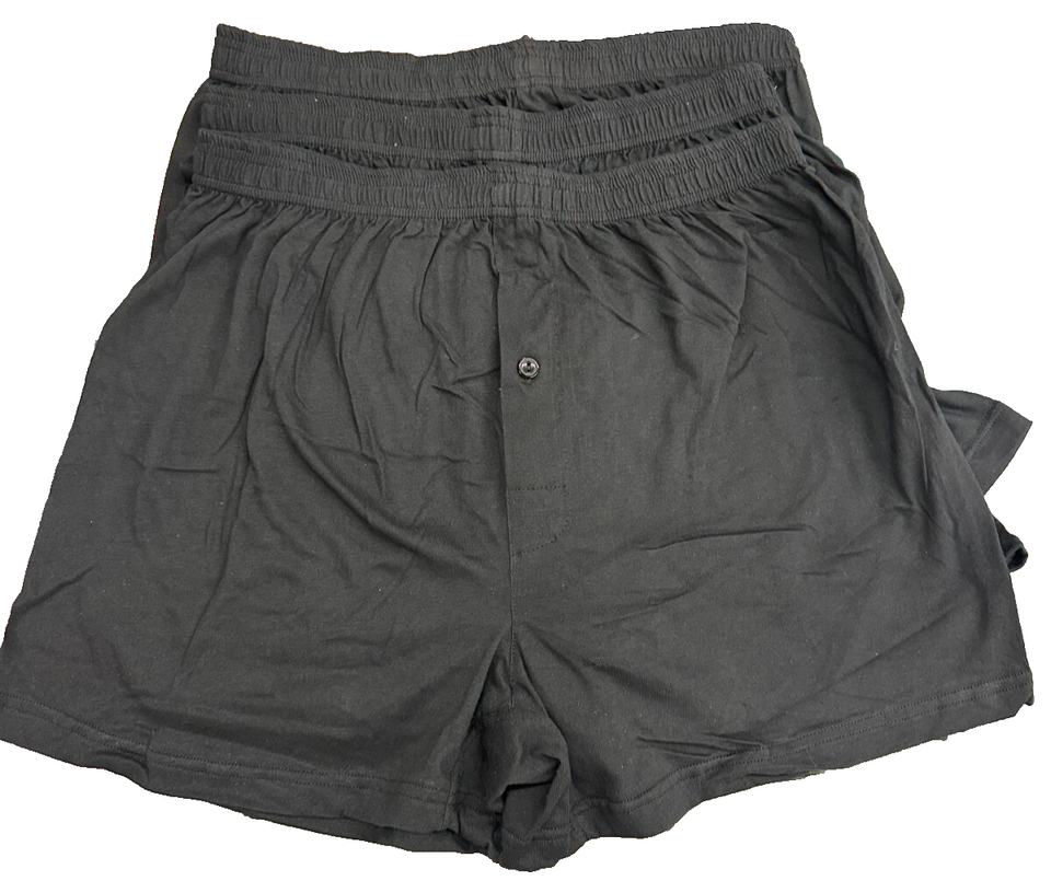 Classics Men's Comfort Soft Knit Boxers Comfort Black 6 Pk Underwear | eBay