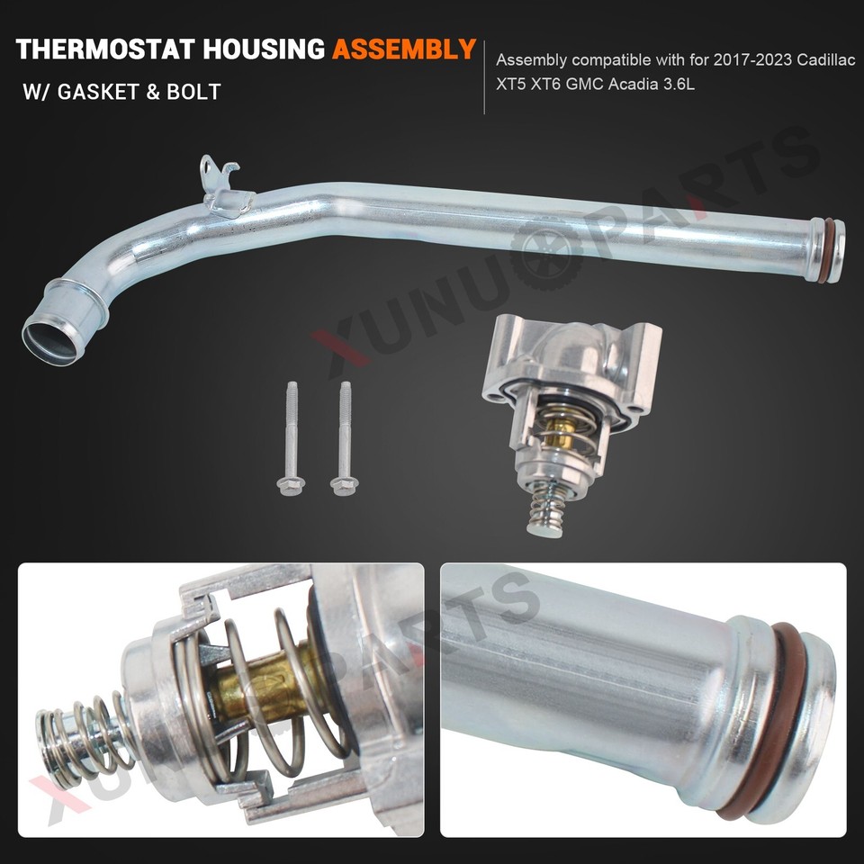 Coolant Thermostat Housing Assembly for 2017-2023 Cadillac XT5 20-23 ...