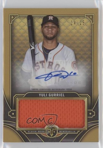 2022 Topps Triple Threads Single Jumbo Relics Gold /25 Yuli Gurriel ...