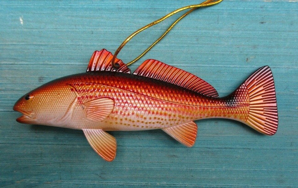 Redfish Snook 5" Christmas Ornament Replica Wall Mount Game Fishing ...