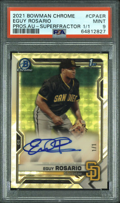 2021 Bowman Chrome Superfractor Auto 1/1 Eguy Rosario PSA 9 Padres | eBay