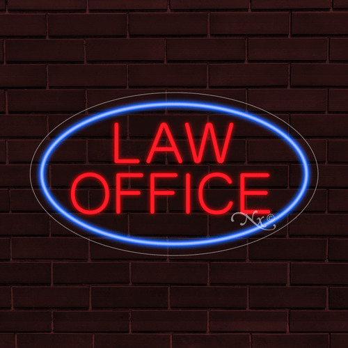 NEW "LAW OFFICE" w/BORDER OVAL 28x16 INCH LED FLEX WINDOW/WALL INDOOR ...