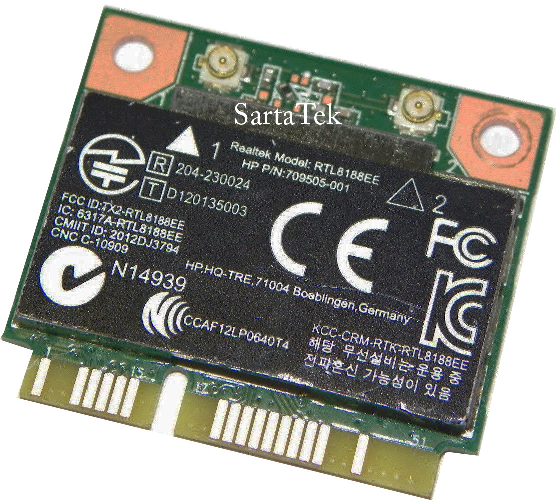 HP 709848-001 Realtek RTL8188EE 802.11b/g/n Wireless PCIe Half | eBay