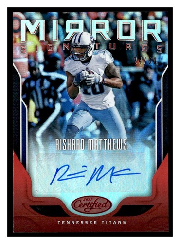 RISHARD MATTHEWS 2017 PANINI CERTIFIED MIRROR RED SIGNATURES AUTOGRAPH ...