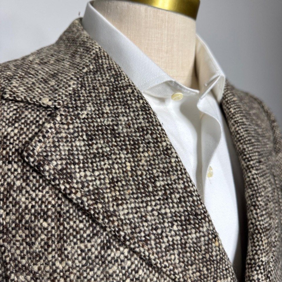 1960s Norfolk Mens Tweed Blazer 38R Made in Italy Wool Hacking Belted ...