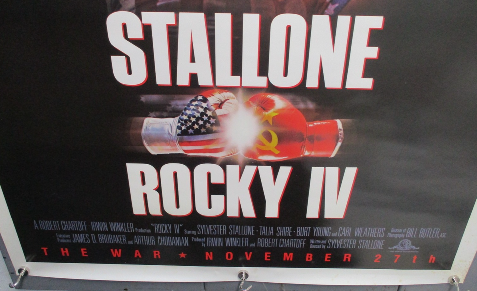 ROLLED 1985 ROCKY IV Sylvester Stallone 27x41 Movie Poster MH81 | eBay