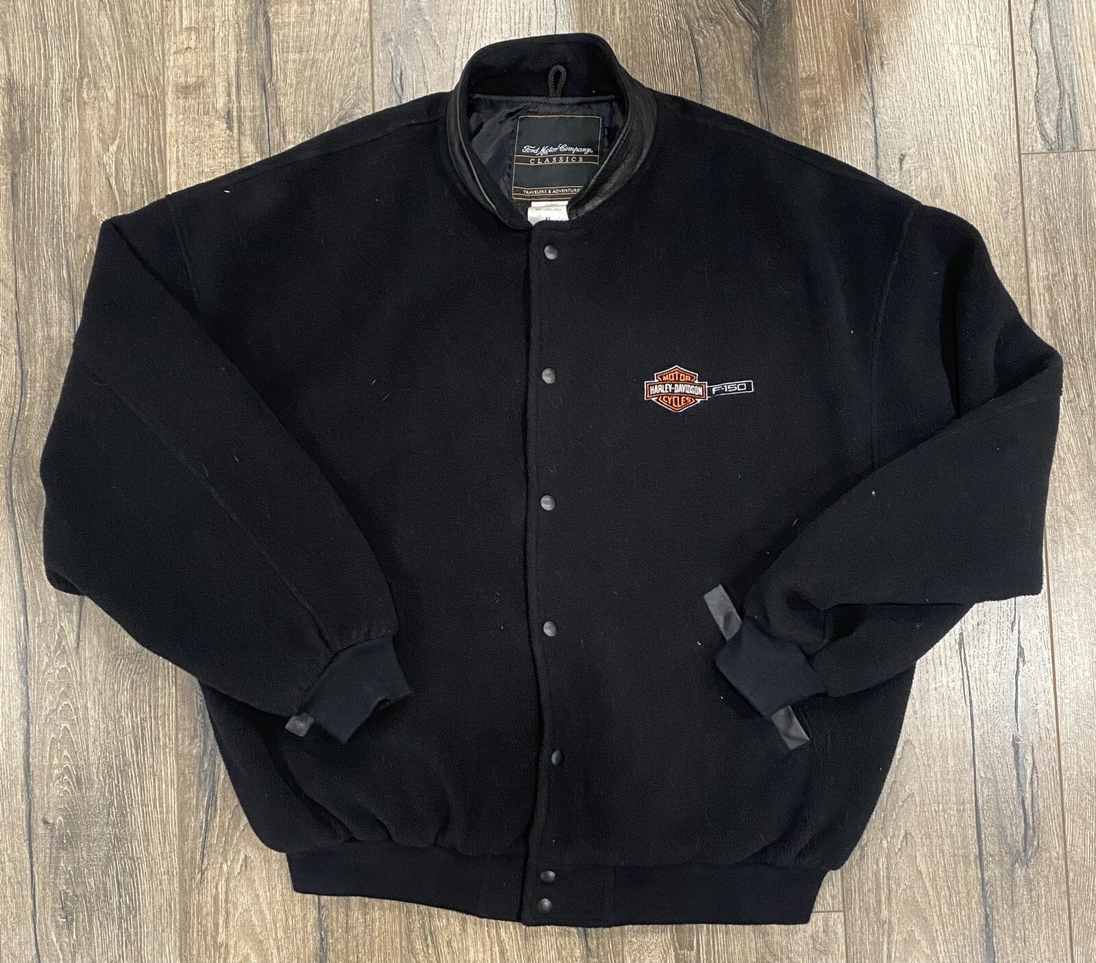 Vintage Harley-Davidson F-150 Black Fleece Jacket For… - Gem
