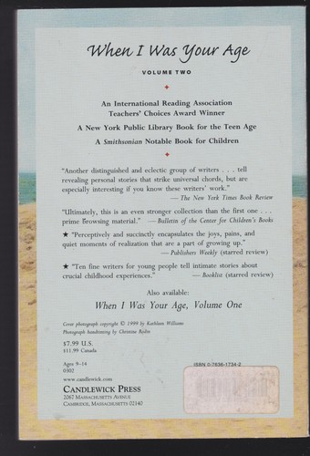 When I Was Your Age, Vol. #2: Original Stories About Growing Up ...