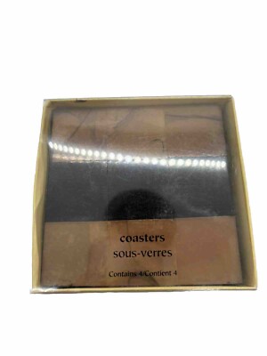 Pier 1 Brown Resin Coasters | eBay