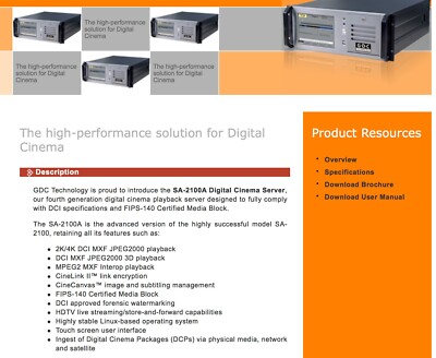 GDC SA-2100 Digital Cinema Servers Are 4K Ready | eBay