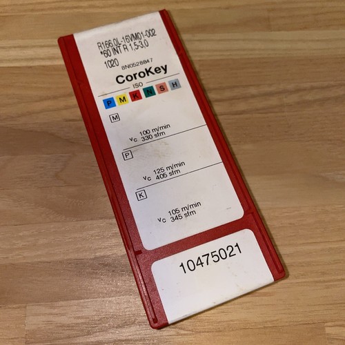 10 Plaquettes R166.0L-16VM01-002 1020 Sandvik Coromant | eBay