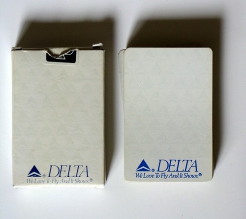 Delta Airlines Playing Cards, White, Vintage 1980's | eBay