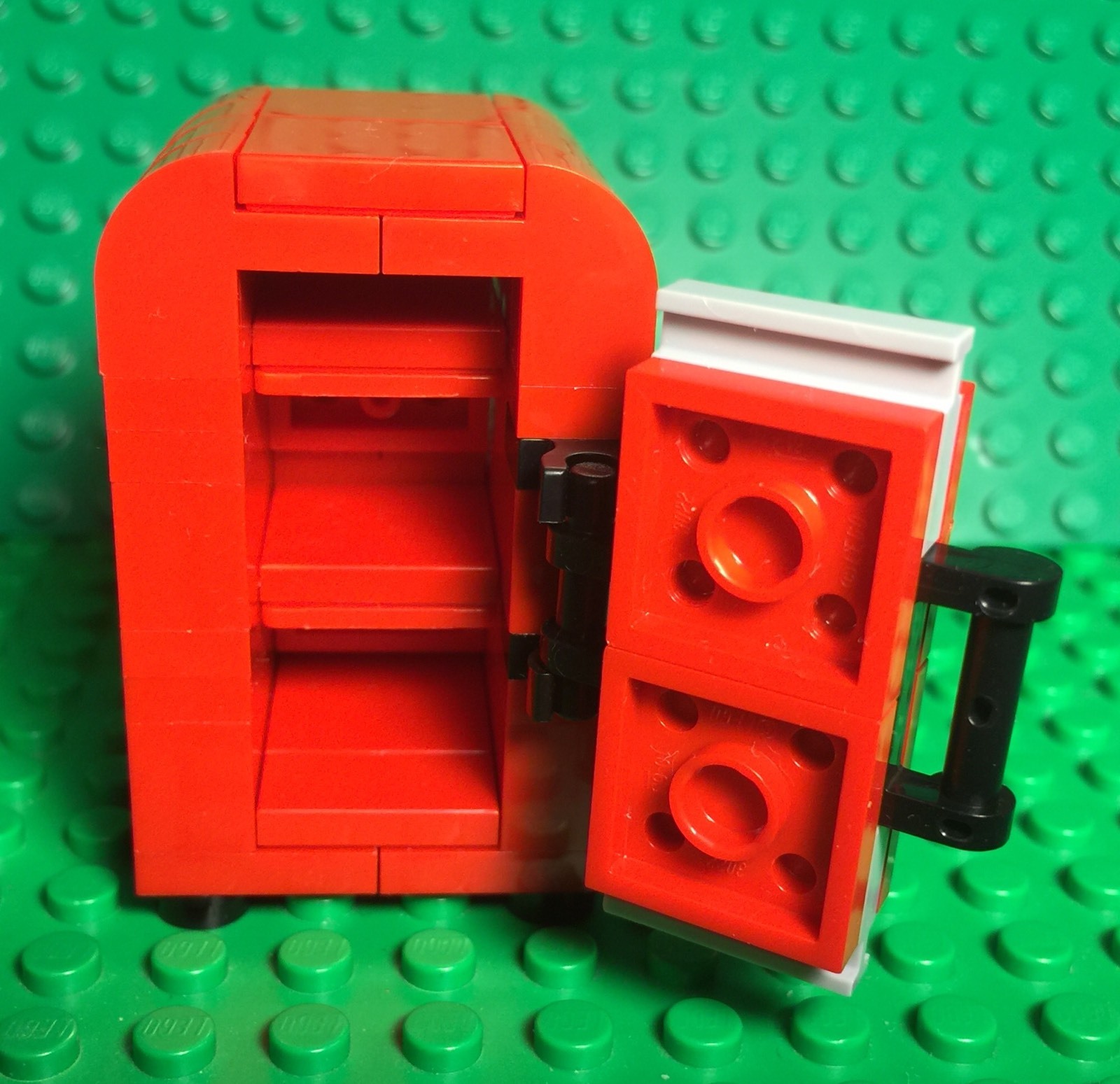 Lego City Mini Figures Red Retro Fridge,home Kitchen Refrigerator ...