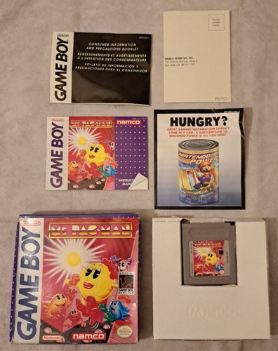Ms. Pac-Man (Nintendo Game Boy, 1993) Complete CIB Authentic Tested w ...