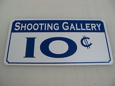SHOOTING GALLERY Sign Vintage Game Room Carnival Fair Boardwalk ...