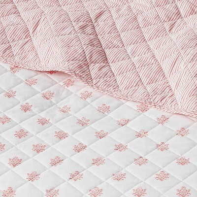 King Printed Family-Friendly Warm Block Print Quilt Warm - Threshold | eBay