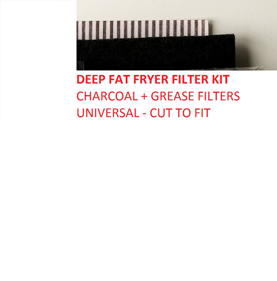 URMA Universal Deep Fat Fryer Filters Pack 1x Grease + 1x Odour Filters ...