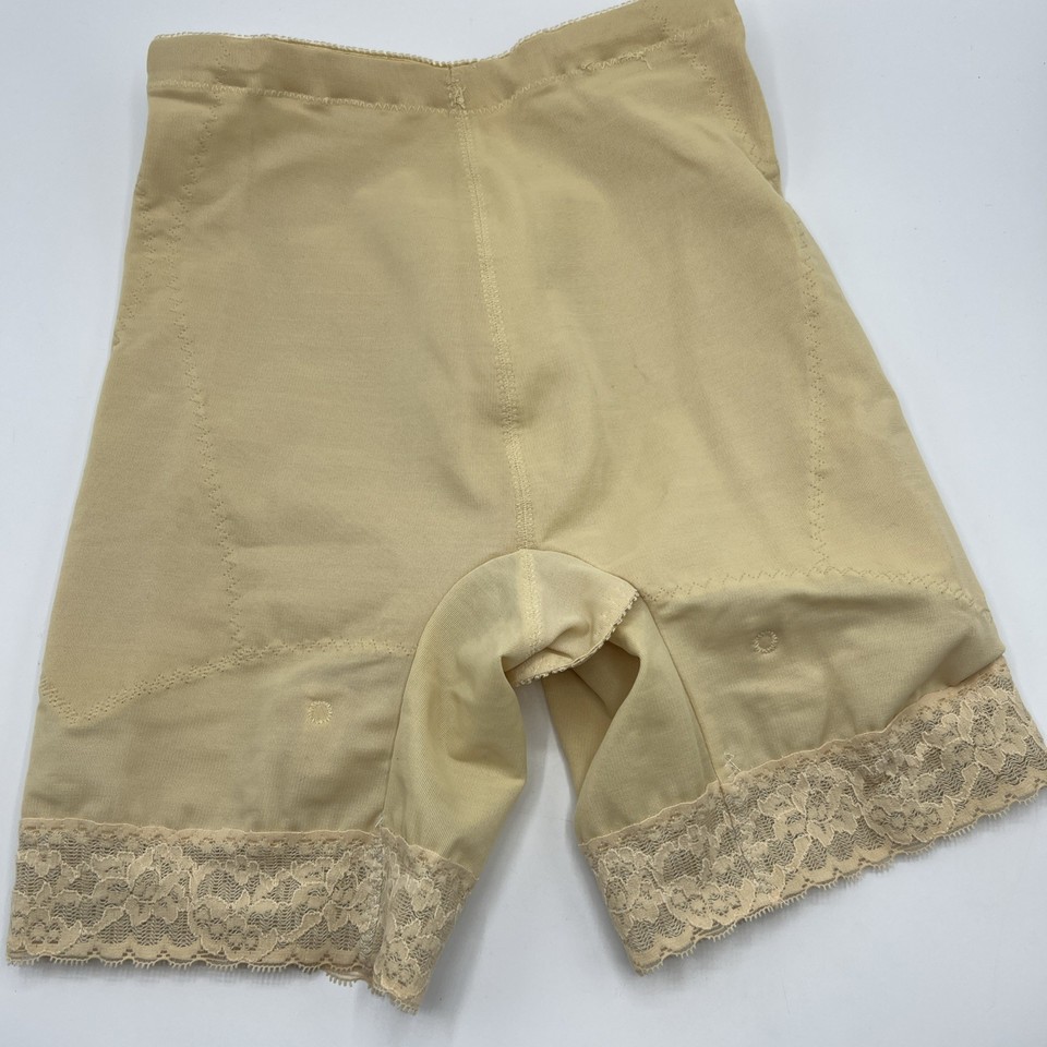 Vintage Rago NY Panty Girdle Beige Medium Split Crotch Garter Shapewear ...