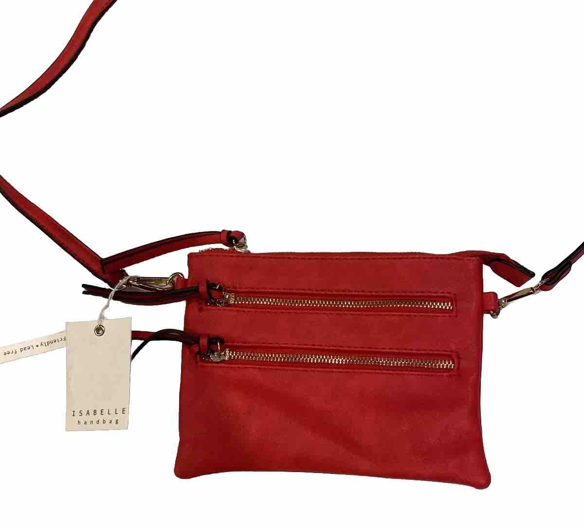 ISABELLE Red Vegan Handbag Shoulder bag Crossbody | eBay