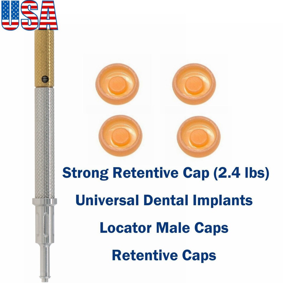 US Dental Strong Retention Caps 1.2/2.4lbs Locator Core Tool Universal ...