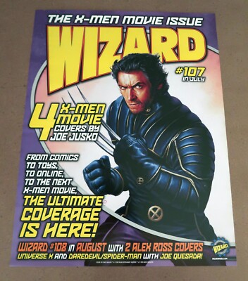 WOLVERINE Wizard Magazine 19 x 25 Promo X-Men Poster Joe Jusko Art ...