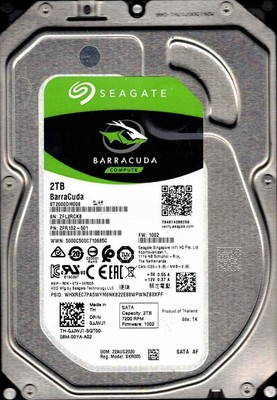 ST2000DM008 P/N: 2FR102-501 F/W: 1002 TK ZFL2 AUG 2020 Seagate 2TB | eBay