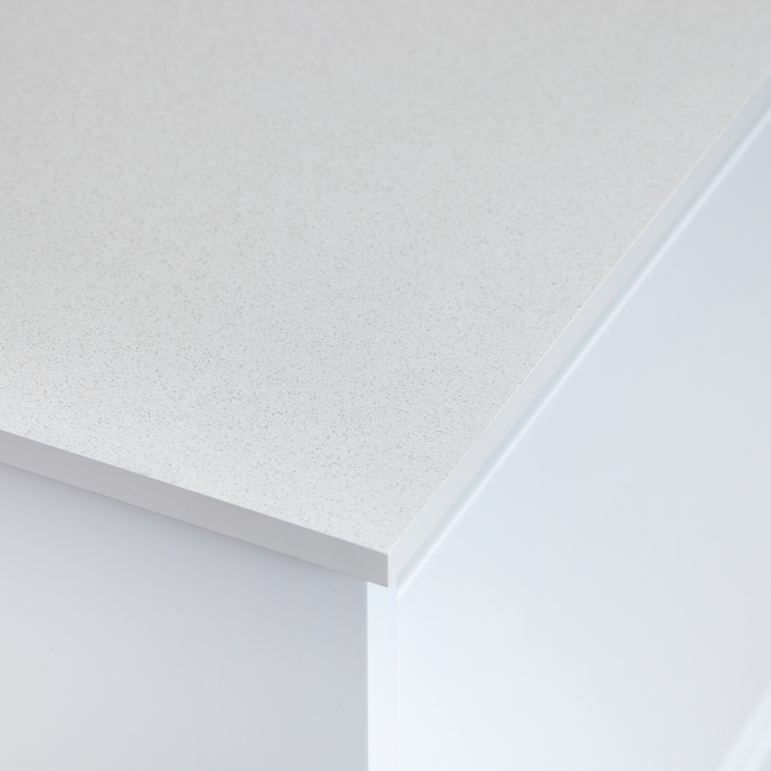 Solid White Quartz Effect Compact Laminate Worktop, 12mm Thin Kitchen ...