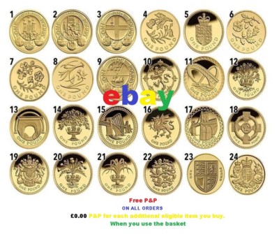 £1 One Pound Coins RARE 1983-2019 NEW 1999 BU Capital SET EDINBURGH ...