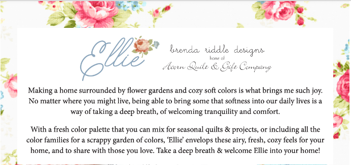 Moda ELLIE Brenda Riddle JELLY ROLL 40 strips Quilt Fabric SHABBY CHIC ...