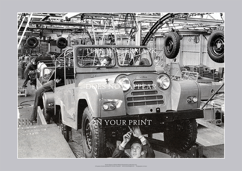 Austin Gipsy 4WD Art Print – On BMC Assembly Line 1950s – 3 sizes ...