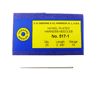 C.S. Osborne Pack Of 25 Harness Needles #517 (517-1) Size 1 Made In USA ...