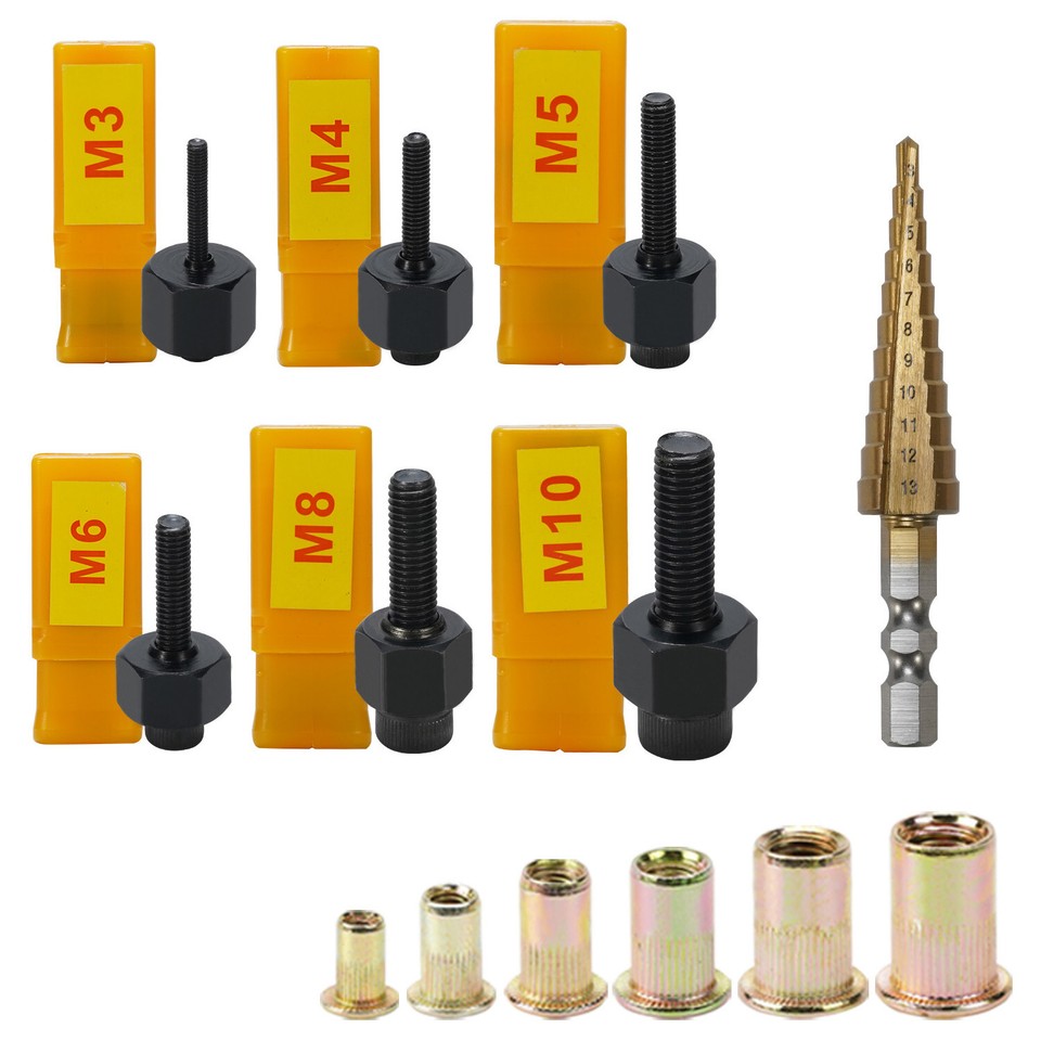 M3-M10 Rivet Nut Gun Head Nuts Easily Assemble Riveter Rivnut Tool ...