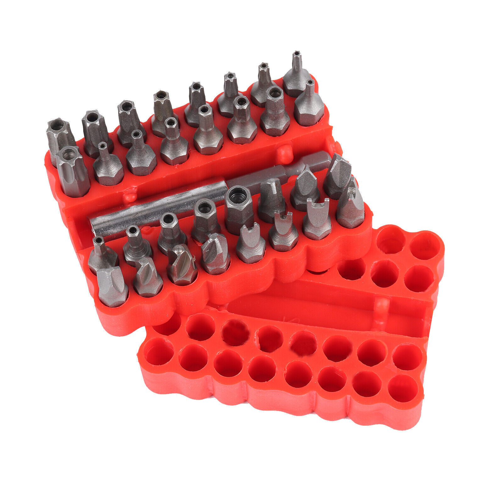 33PC SCREWDRIVER SECURITY BIT SET TAMPERPROOF HEX KEY SPANNER TORX TRI ...