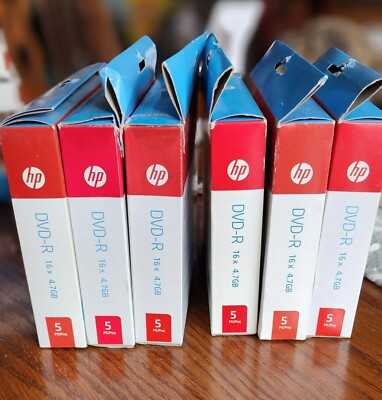 HP DVD-R In Slim Jewel Case 16x 4.7gb Data 120 Min Video 5pack Blanks ...