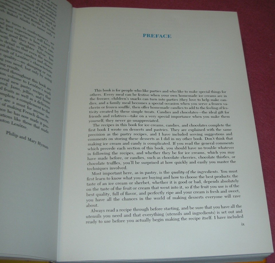 LENOTRE'S ICE CREAM and CANDIES by Gaston Lenotre 1979 HC/DJ ~ 1st Ed + Cover | eBay