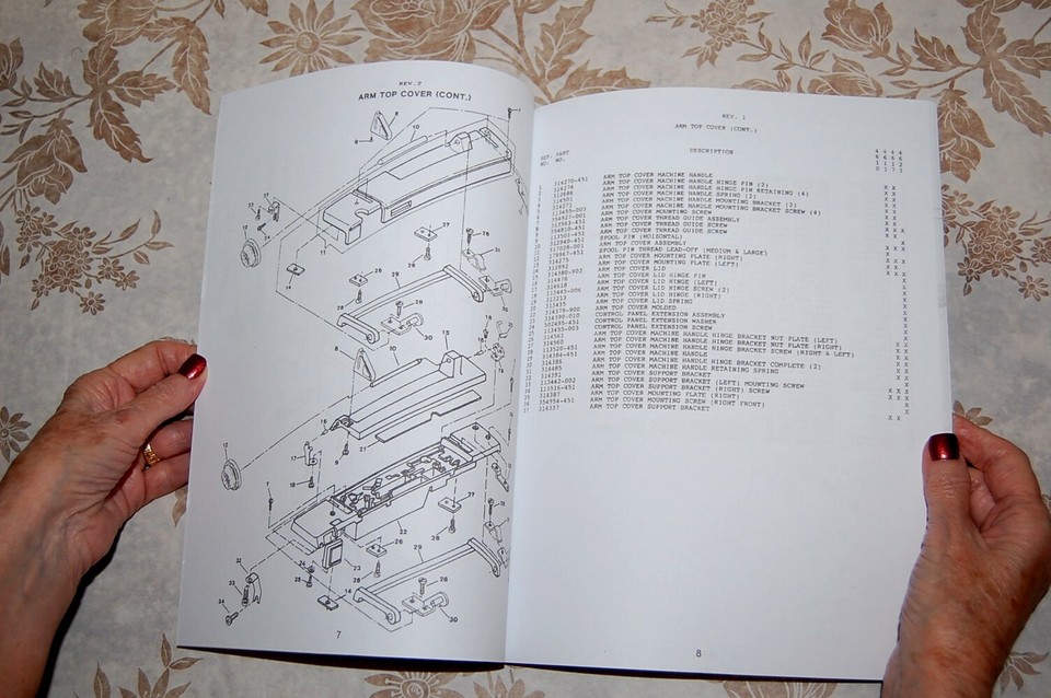 Illustrated Parts Manual to Service Singer 4610 4613 4617 4623 Sewing ...