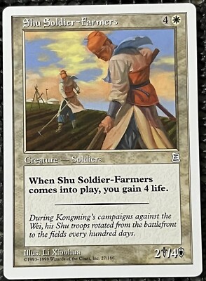 Shu Soldier-Farmers Portal Three Kingdoms LP White Uncommon MTG CARD ...