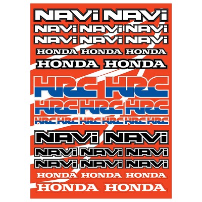 HONDA NAVI sticker set- 37 high quality laminated decals on 10.5 " x 14 ...