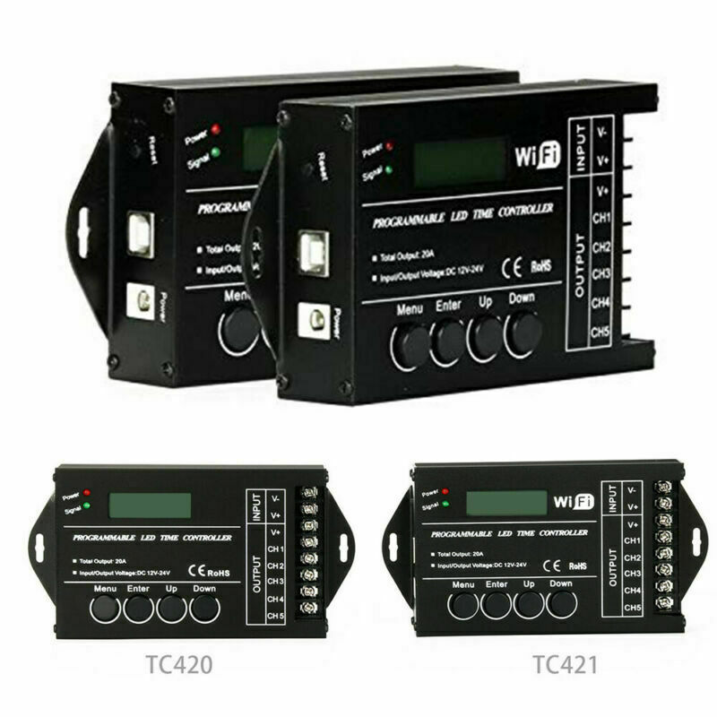 TC420 TC421 TC423 Time Programable RGB LED Controller Dimmer DC12V/24V ...