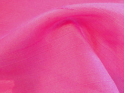 Beautiful BRIGHT HOT PINK Lightweight SILK /RAYON SHANTUNG SOFT DRAPEY ...